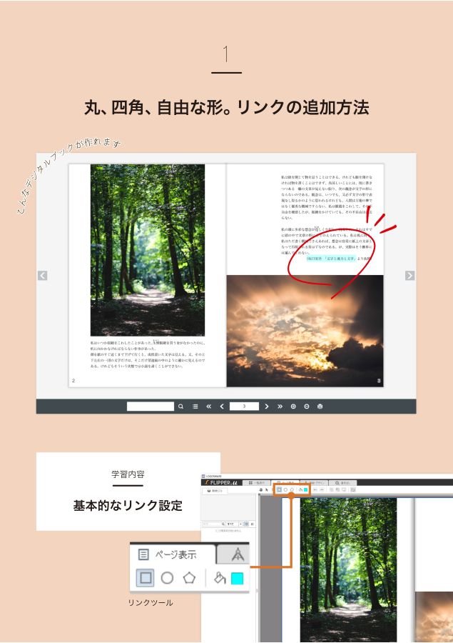製品マニュアルのサンプル｜デジタルブック作成ソフトLOGOSWARE FLIPPER U2